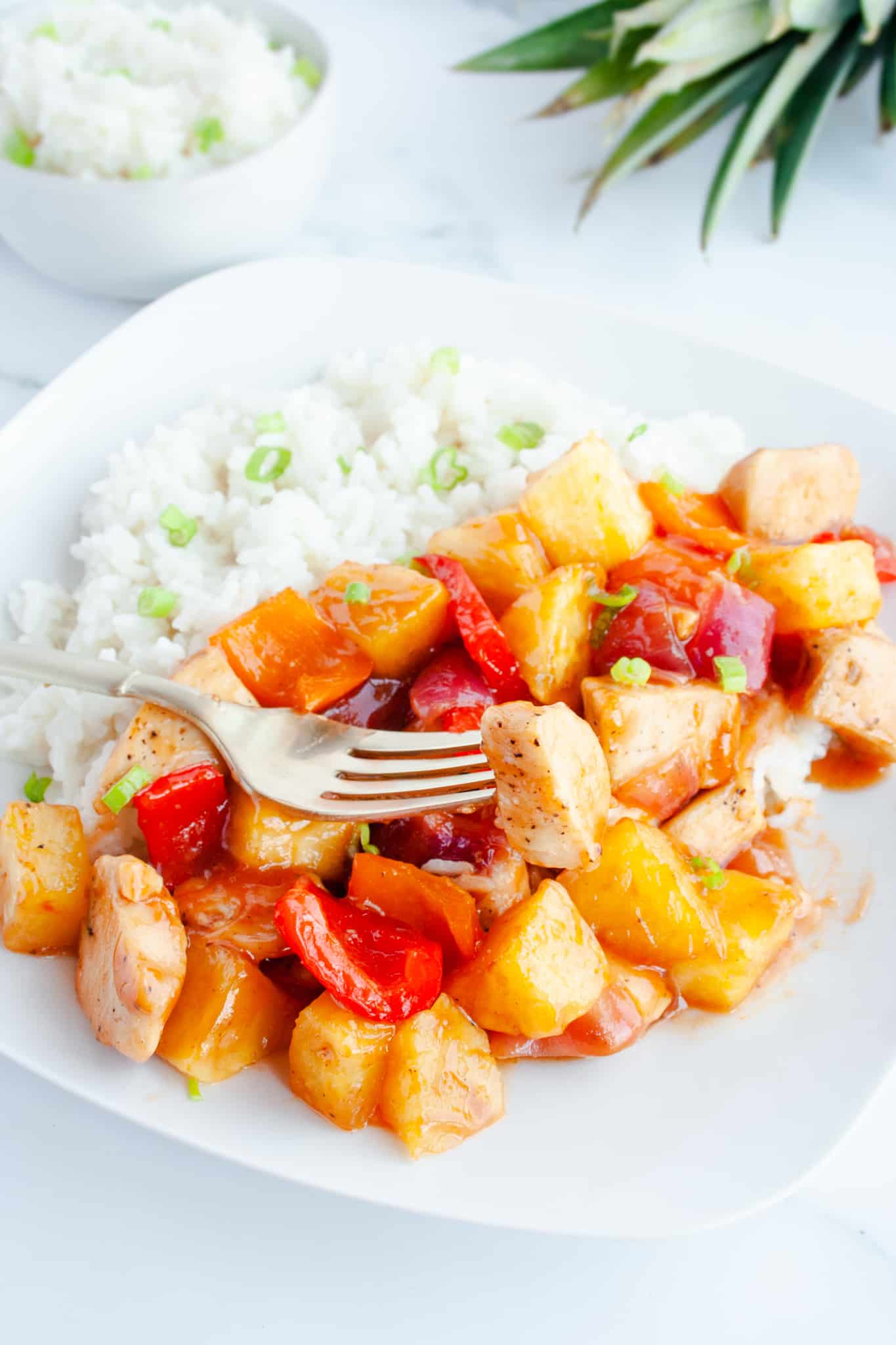 Hawaiian Chicken with Coconut Rice - The Darling Apron