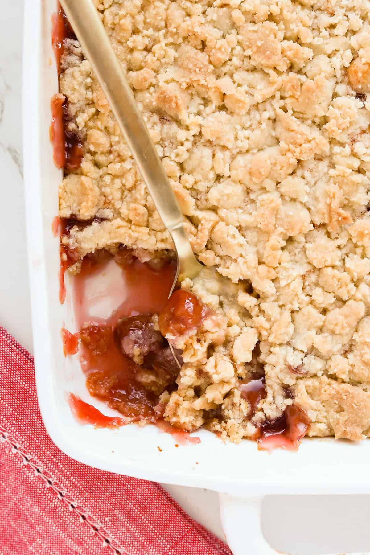 Easy Cherry Cobbler (With Cake Mix) - The Darling Apron
