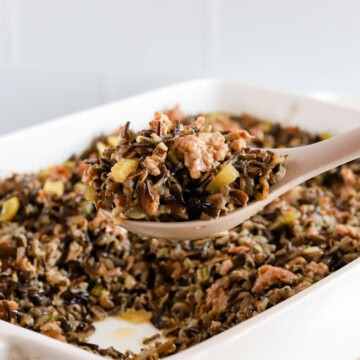 The Best Ever Wild Rice Hotdish - The Darling Apron